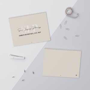 Personalized SLP Calendar, 2024 Wall or Desk Calendar, Speech Therapy ...