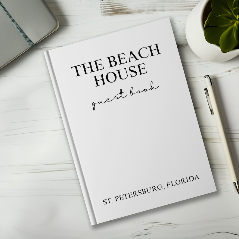 Airbnb Guest Book, Personalized Rental House Guest Book, Welcome Book ...