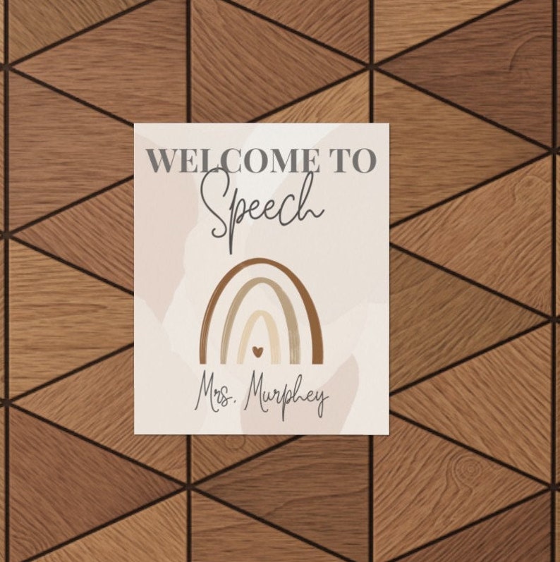 Welcome to Speech Sign, Speech Class Decor, Boho Classroom Posters ...