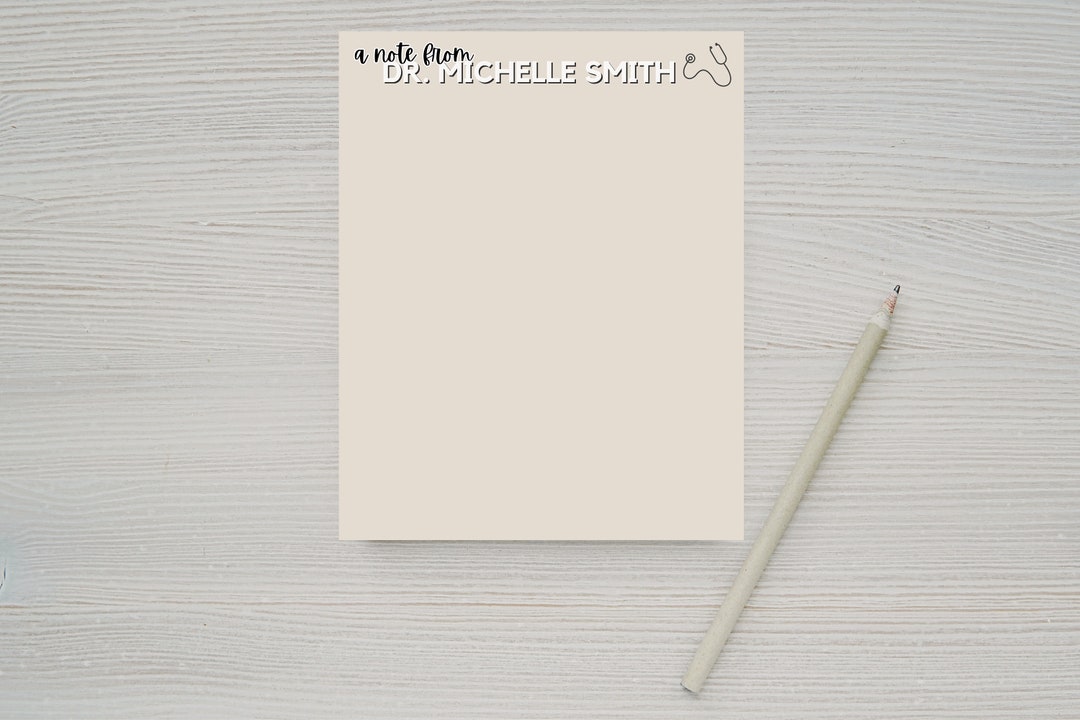 Personalized Stethoscope Notepad, Doctors Nurses Personalized Post-it ...