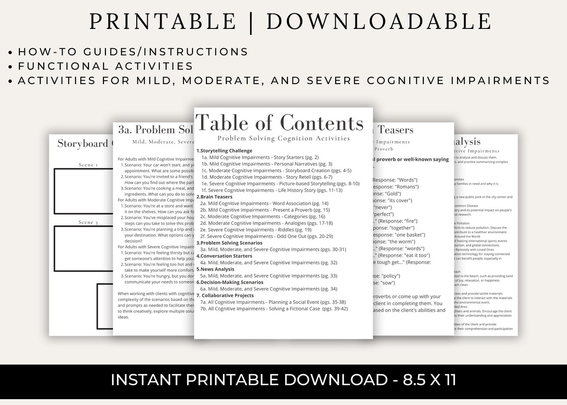 80 Problem Solving Activities for Adult Speech Therapy, Medical SLP ...