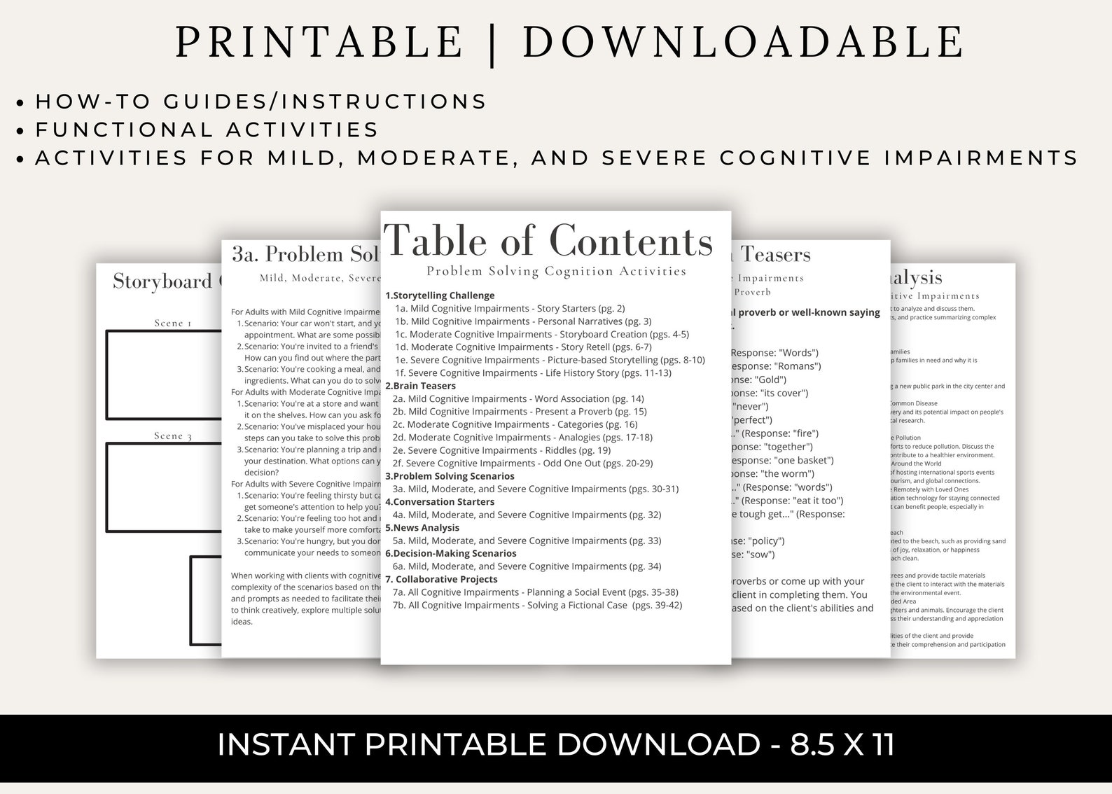 80 Problem Solving Activities for Adult Speech Therapy, Medical SLP ...