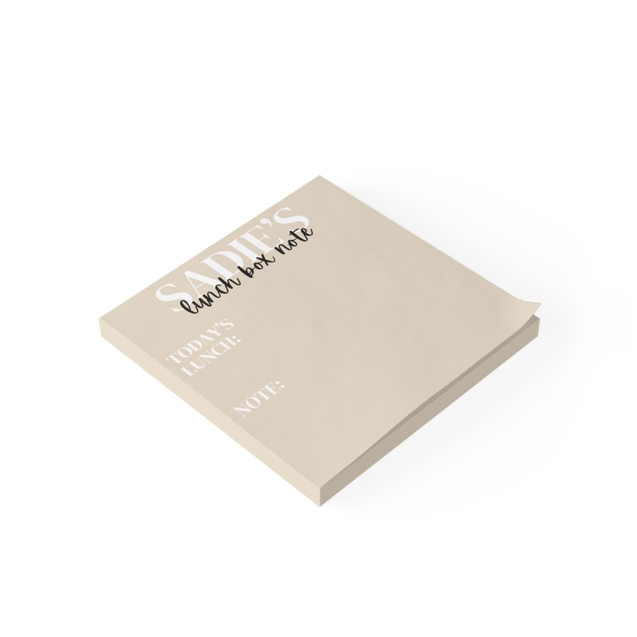 Custom Lunch Box Post-it® Notes, Personalized Lunch Note, Back to ...
