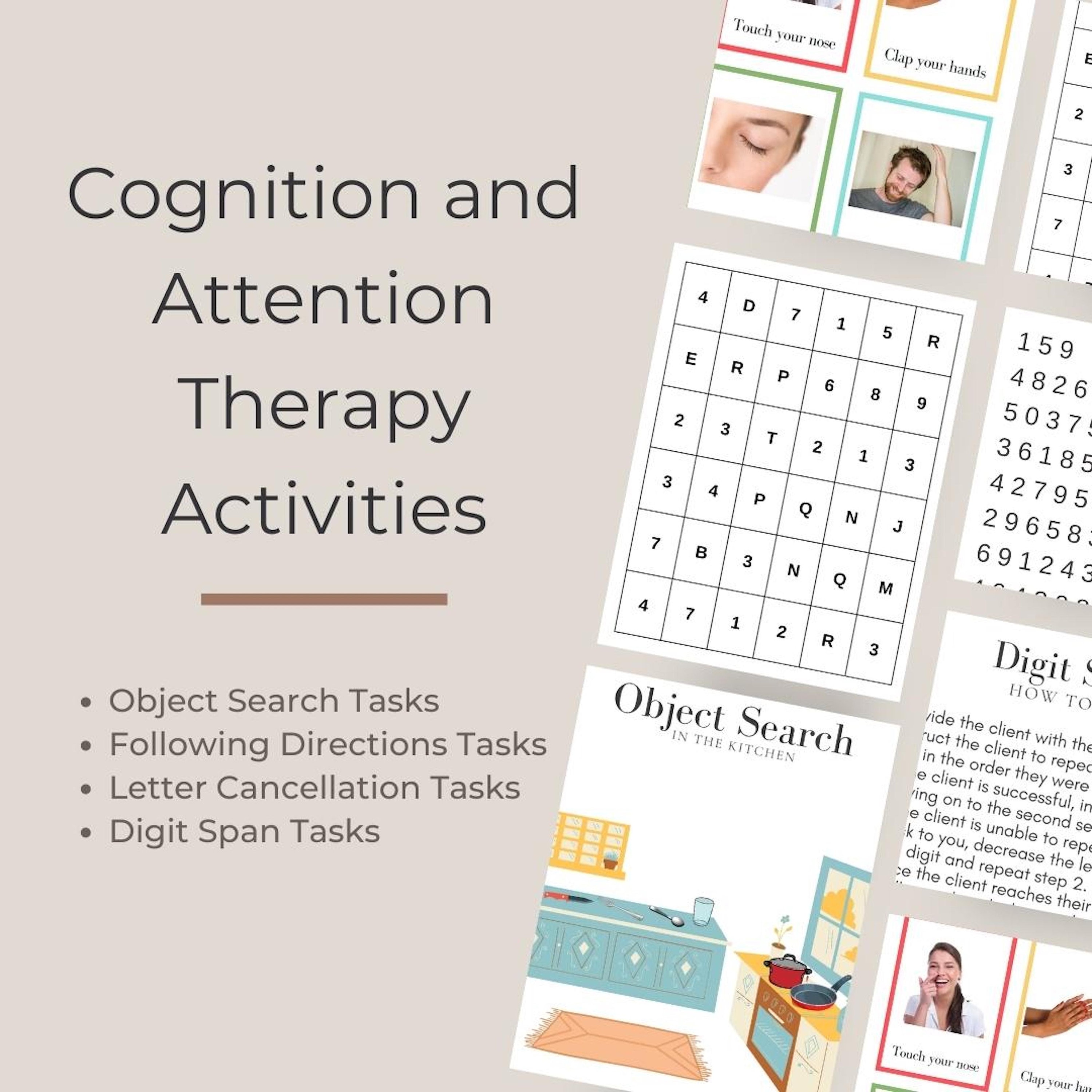 Attention Cognition Bundle for Adult Speech Therapy: Object - Etsy