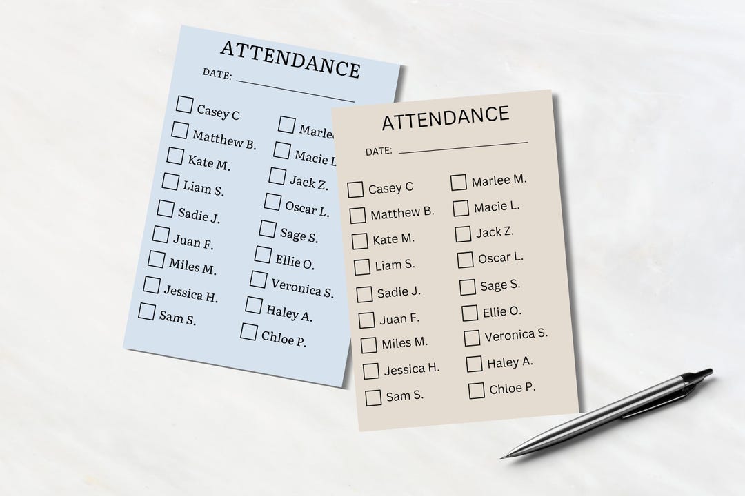 Personalized Teacher Attendance Notepad, Custom Teacher Gifts ...