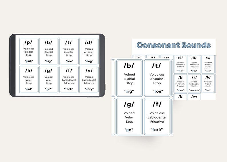 IPA Cards, Flashcards International Phonetic Alphabet, for Studying ...