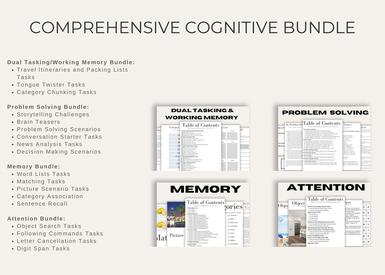 200+ Cognitive Activities for Adult Speech Therapy, Speech Language ...