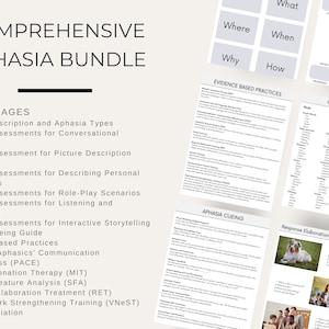 Aphasia Activities for Adult Speech Therapy, Speech Language Pathology ...