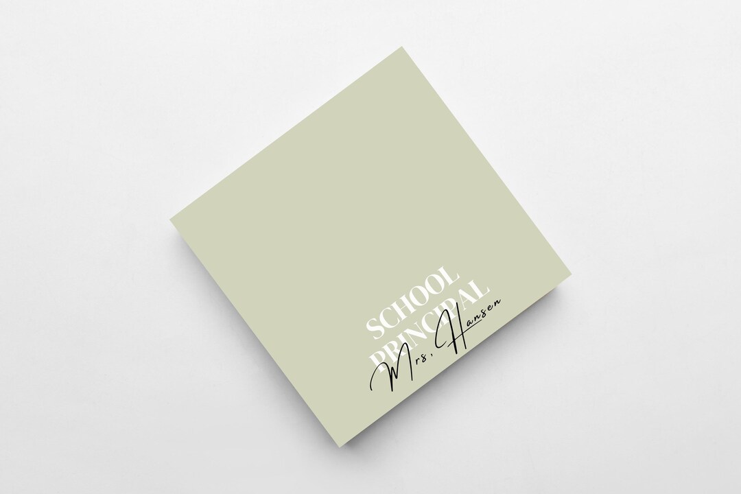 Personalized School Principal Post-it Notes, Principal Appreciation ...
