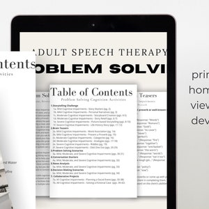 200+ Cognitive Activities for Adult Speech Therapy, Speech Language ...