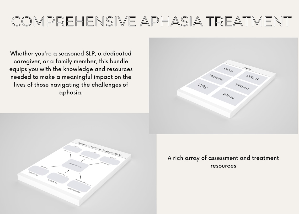 Aphasia Activities for Adult Speech Therapy, Speech Language Pathology ...