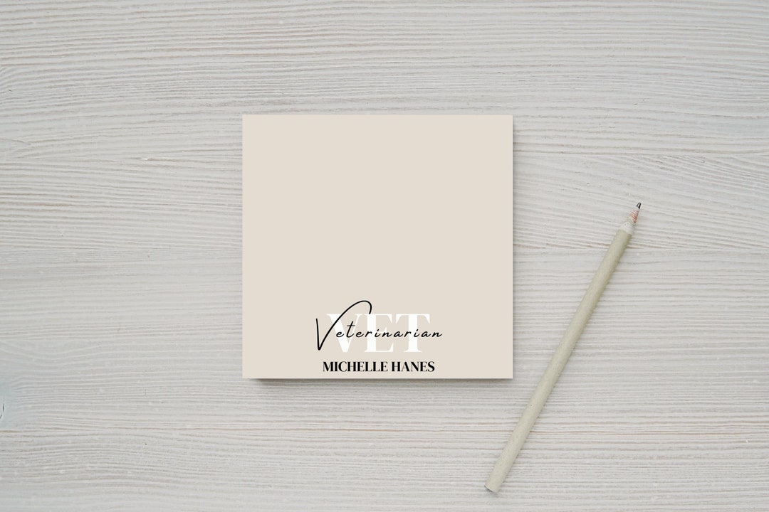Personalized VET Post-it Notes, Custom Veterinarian Gifts, Graduation ...