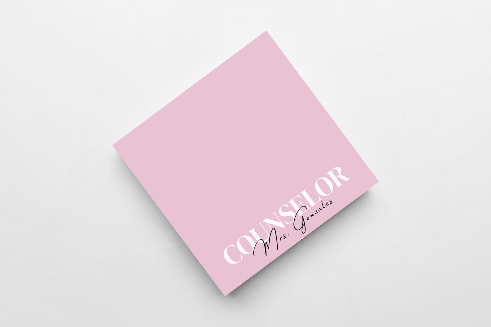 Personalized Counselor Post-it Notes, Custom Counselor Gifts, Back to ...