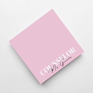 Personalized Counselor Post-it Notes, Custom Counselor Gifts, Back to ...