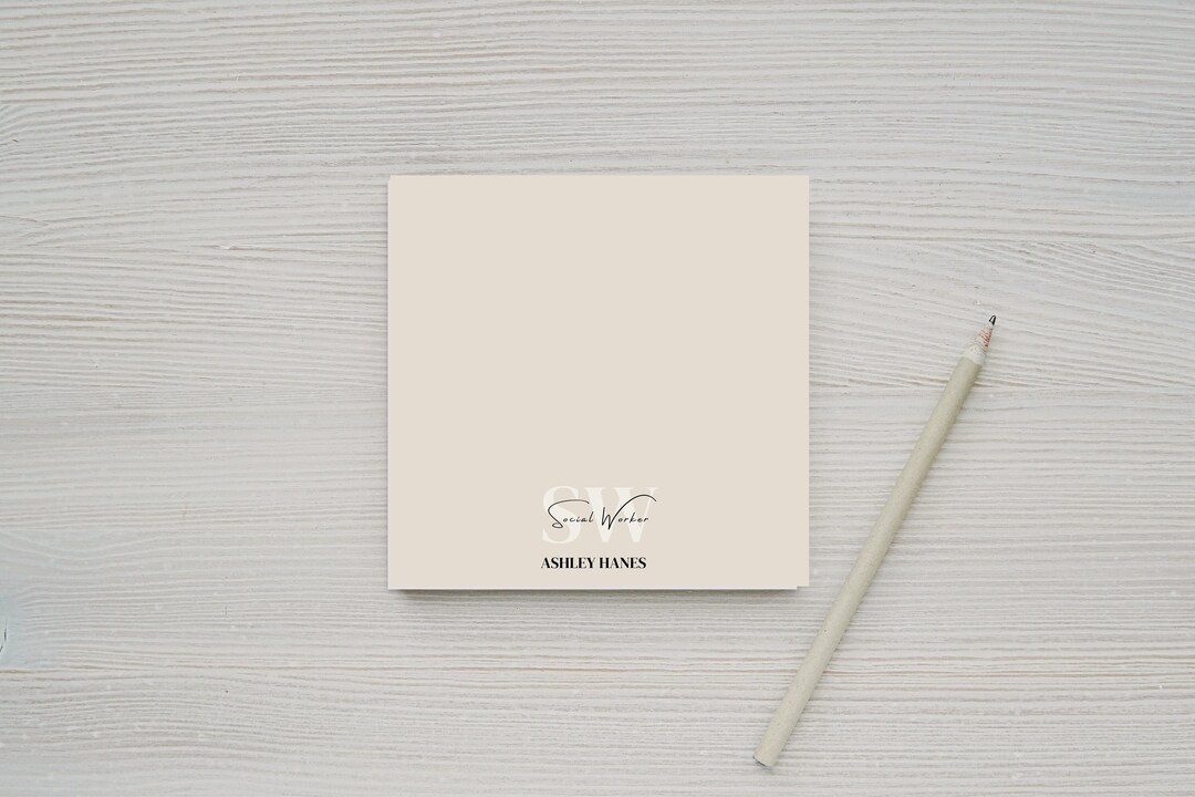 Personalized Social Worker Post-it® Note Pads, Social Worker Gifts, SW ...