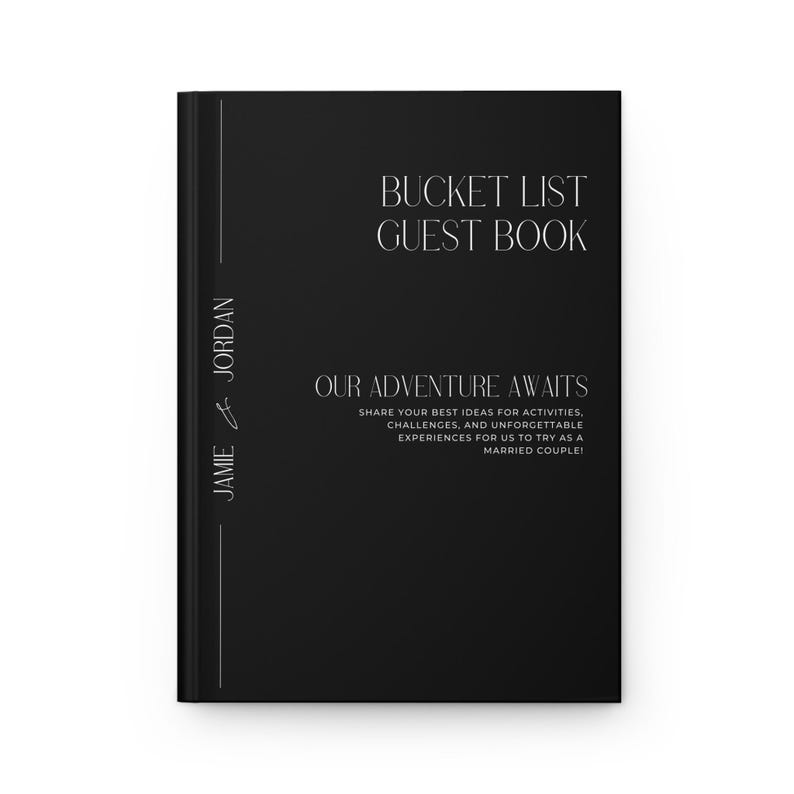 Bucket List Wedding Guest Book, Reception Signing Book, Gifts for ...