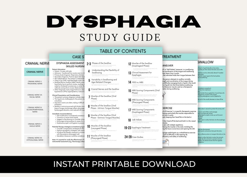 Complete Dysphagia Guide, Study Guide Bundle for Swallowing Therapy ...