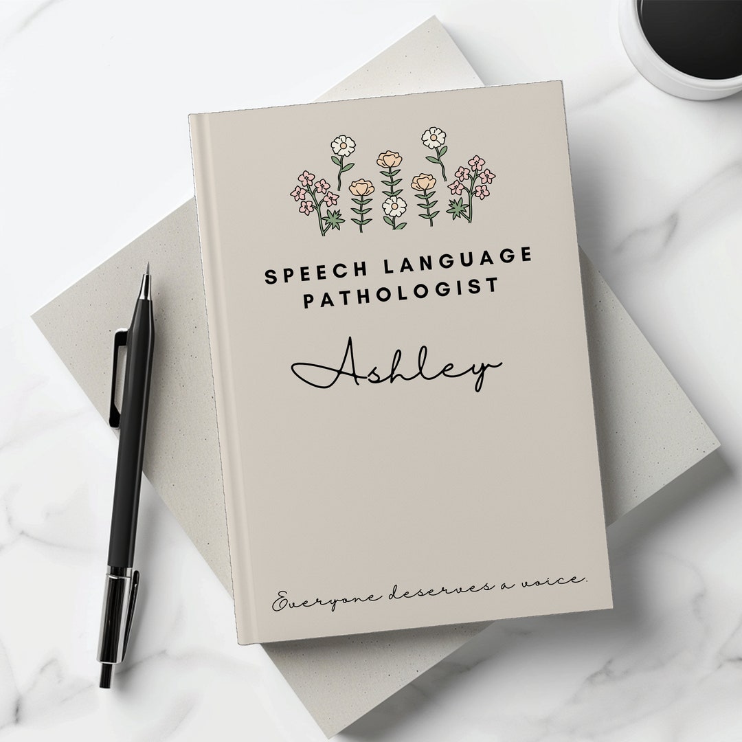 Personalized SLP Notebook, Speech Language Pathology Hardcover Journal ...
