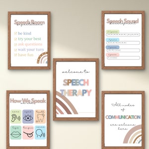 10 Speech Therapy Room Posters, SLP Decor, Speech Language Pathology ...