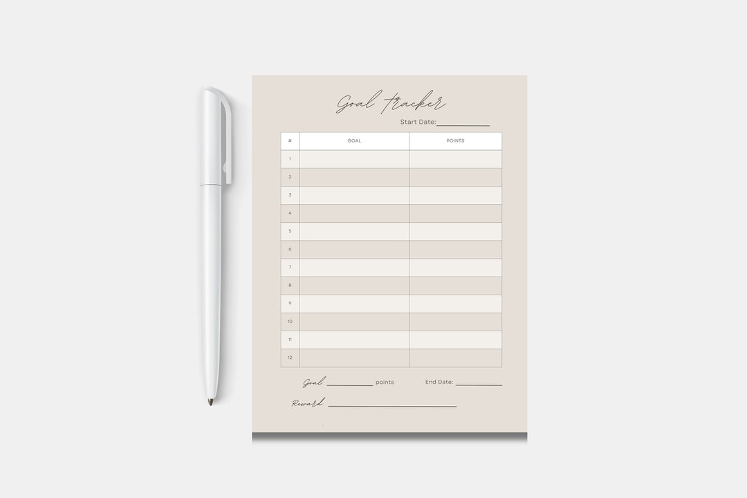 Goal Tracker Post-it Notes, Reward-based Habit Tracker Notepad ...