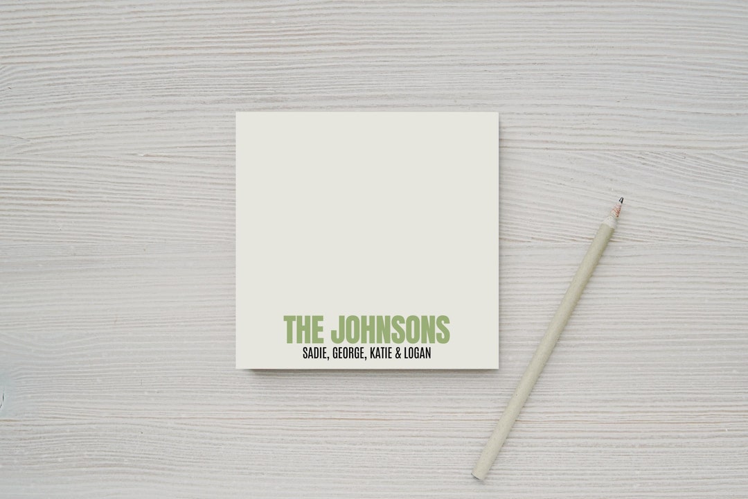 Personalized Family Post-it® Note Pads, Custom Family to Do List ...