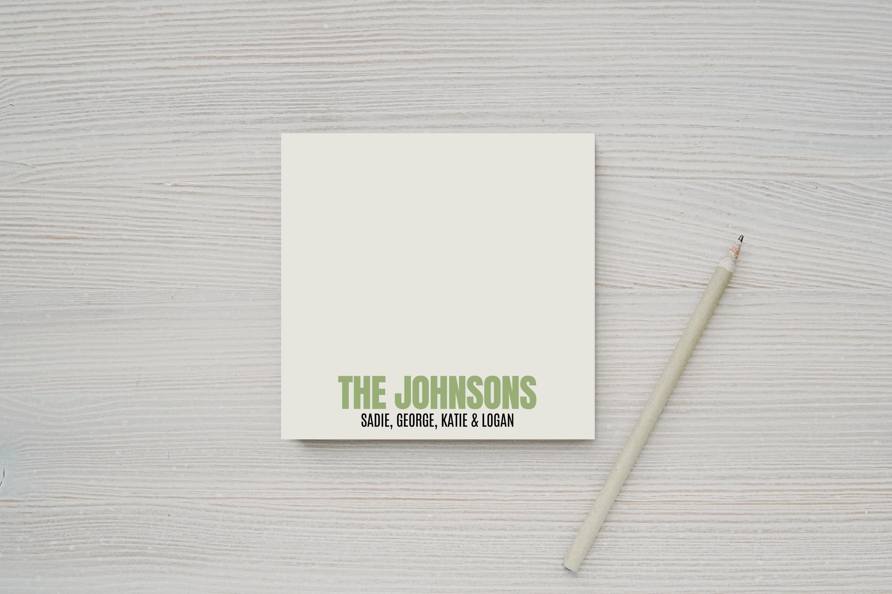 Personalized Family Post-it® Note Pads, Custom Family to Do List ...