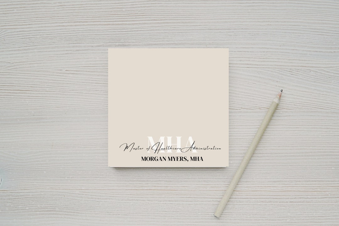 Personalized MHA Post-it Notes, Gifts for Mhas, Master of Healthcare ...