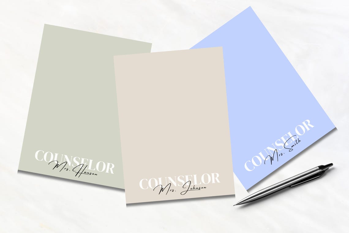 Personalized Counselor Post-it Notes, Custom Counselor Gifts, Back to ...