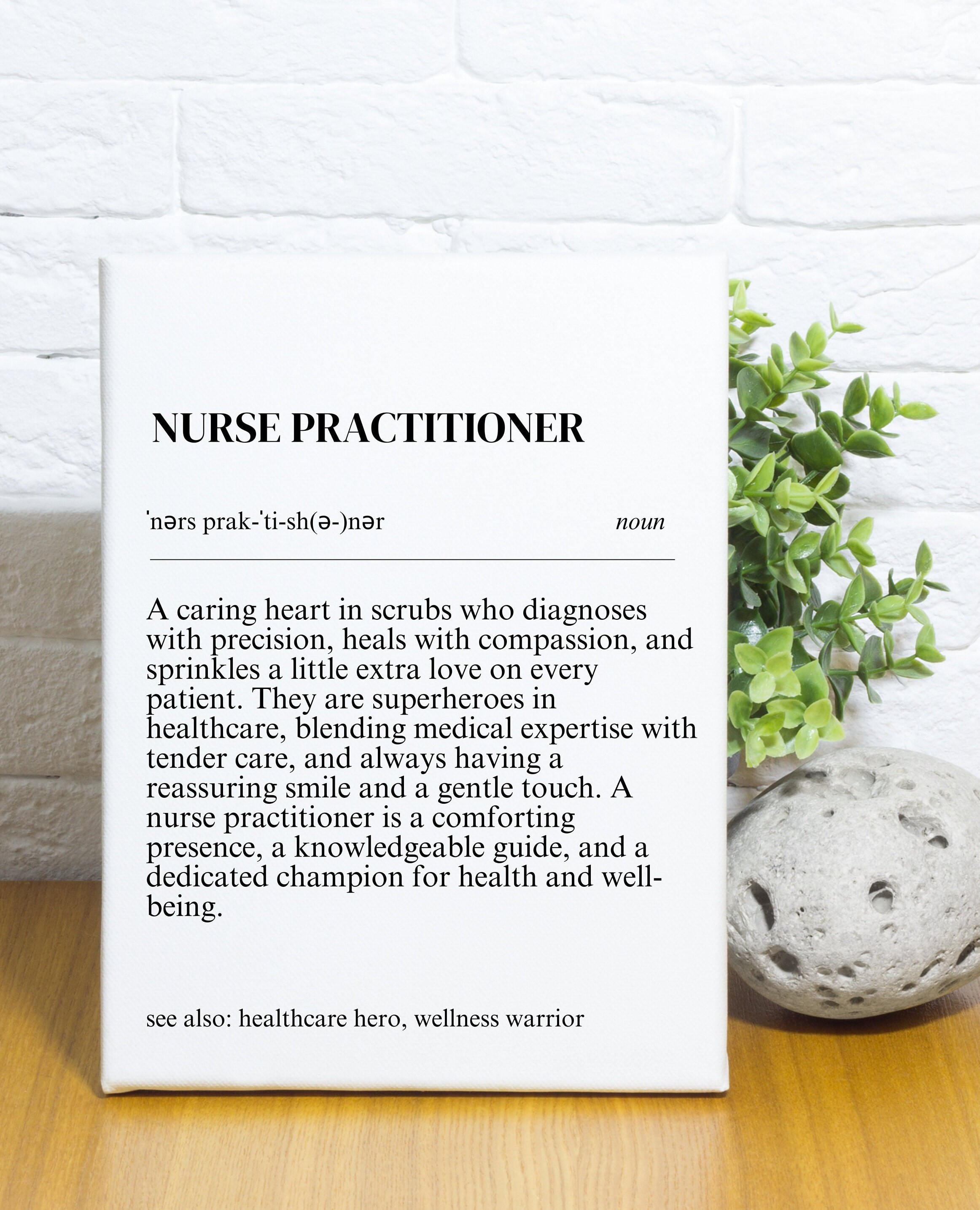 Nurse Practitioner Canvas, Gifts for Nurse Practitioners, Nurse ...