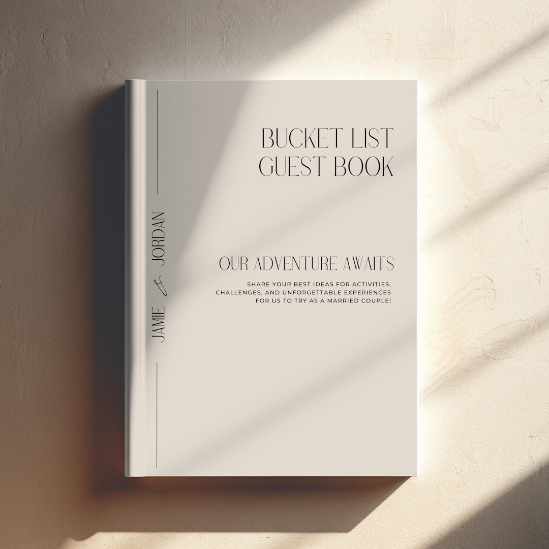 Bucket List Wedding Guest Book, Reception Signing Book, Gifts for ...