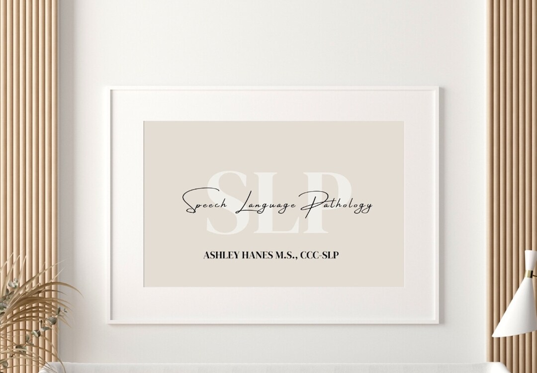 Digital - Personalized Speech Therapy Print, Speech Therapy Sign ...