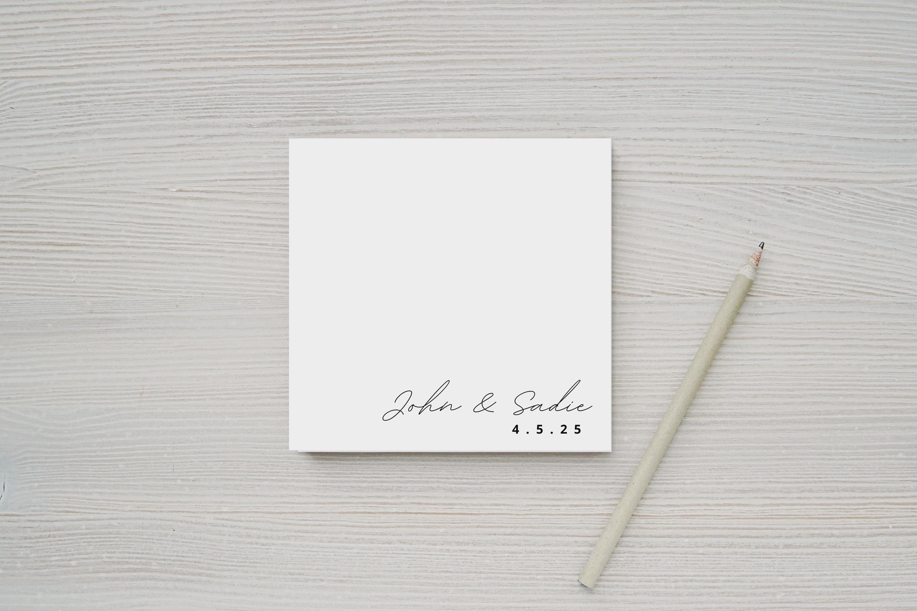 Personalized Wedding Post-it Notes, Custom Save the Date Notepads ...