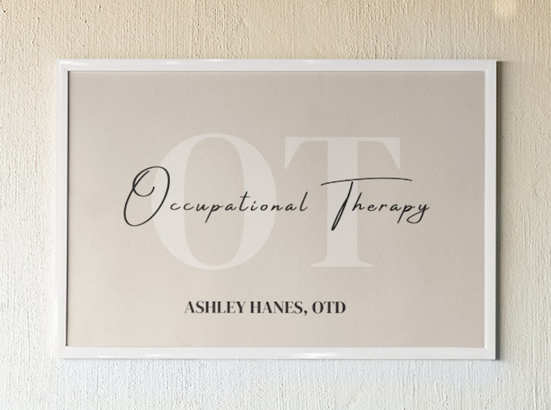 Personalized Occupational Therapy Print, Occupational Therapy Sign ...