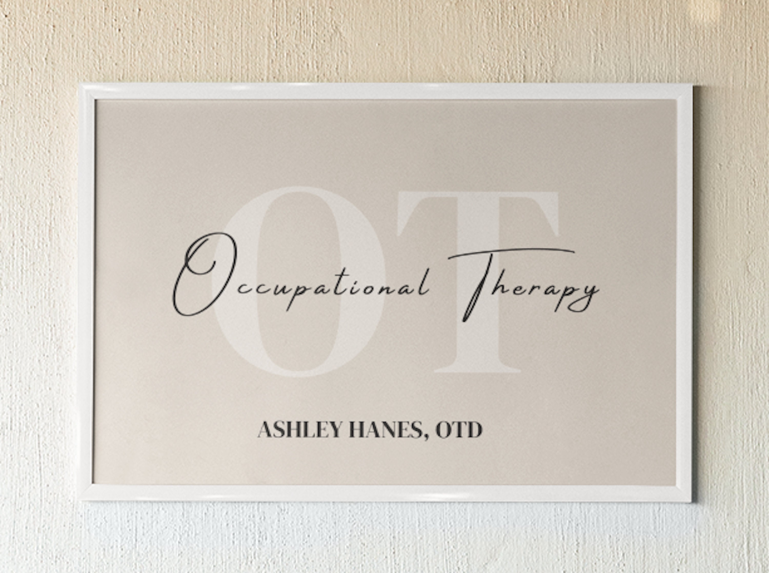 Personalized Occupational Therapy Print, Occupational Therapy Sign ...