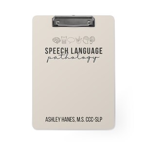 Personalized SLP Clipboard, Gift for Speech Language Pathologist ...