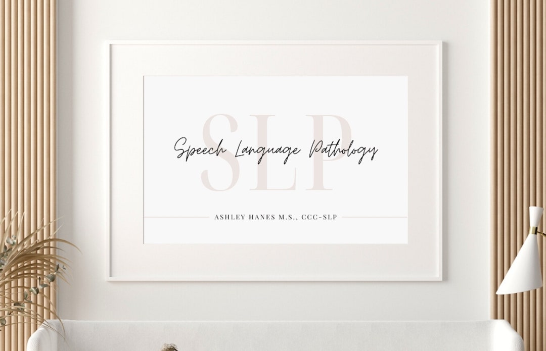Digital - Personalized Speech Therapy Print, Speech Therapy Sign ...