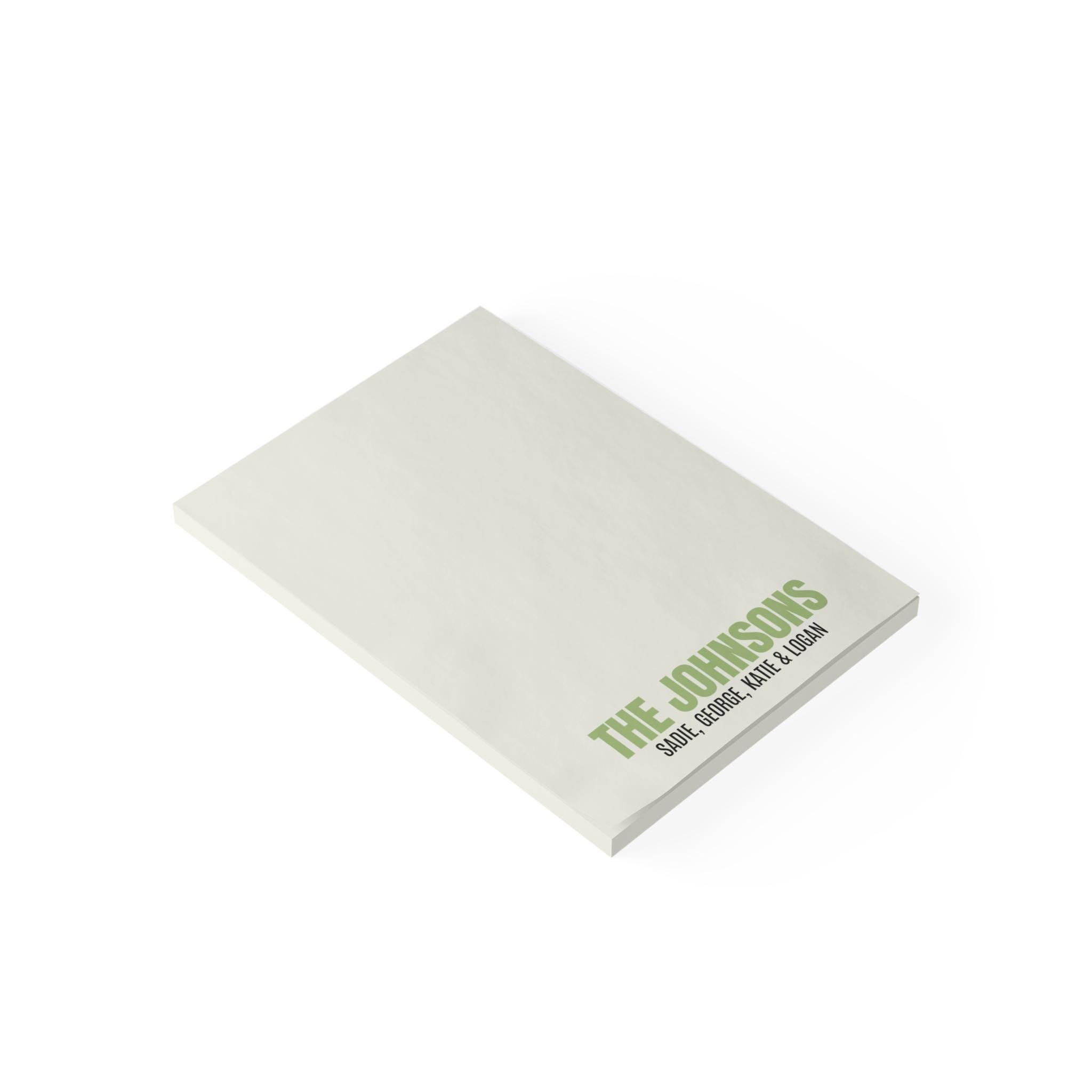 Personalized Family Post-it® Note Pads, Custom Family to Do List ...