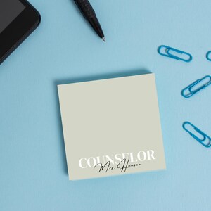 Personalized Counselor Post-it Notes, Custom Counselor Gifts, Back to ...