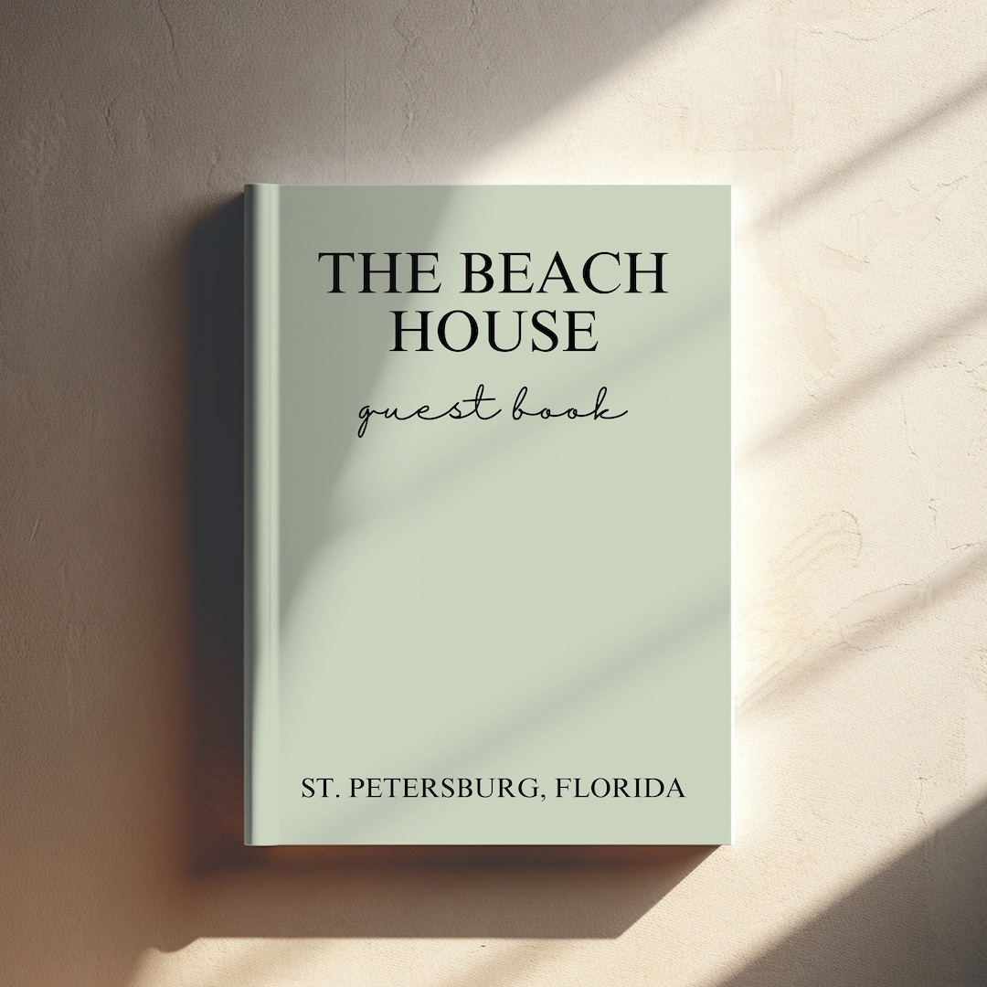 Airbnb Guest Book, Personalized Rental House Guest Book, Welcome Book ...