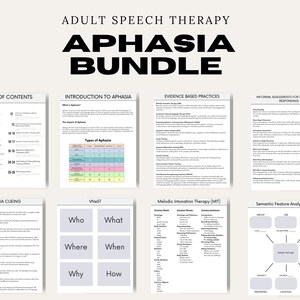 Aphasia Activities for Adult Speech Therapy, Speech Language Pathology ...