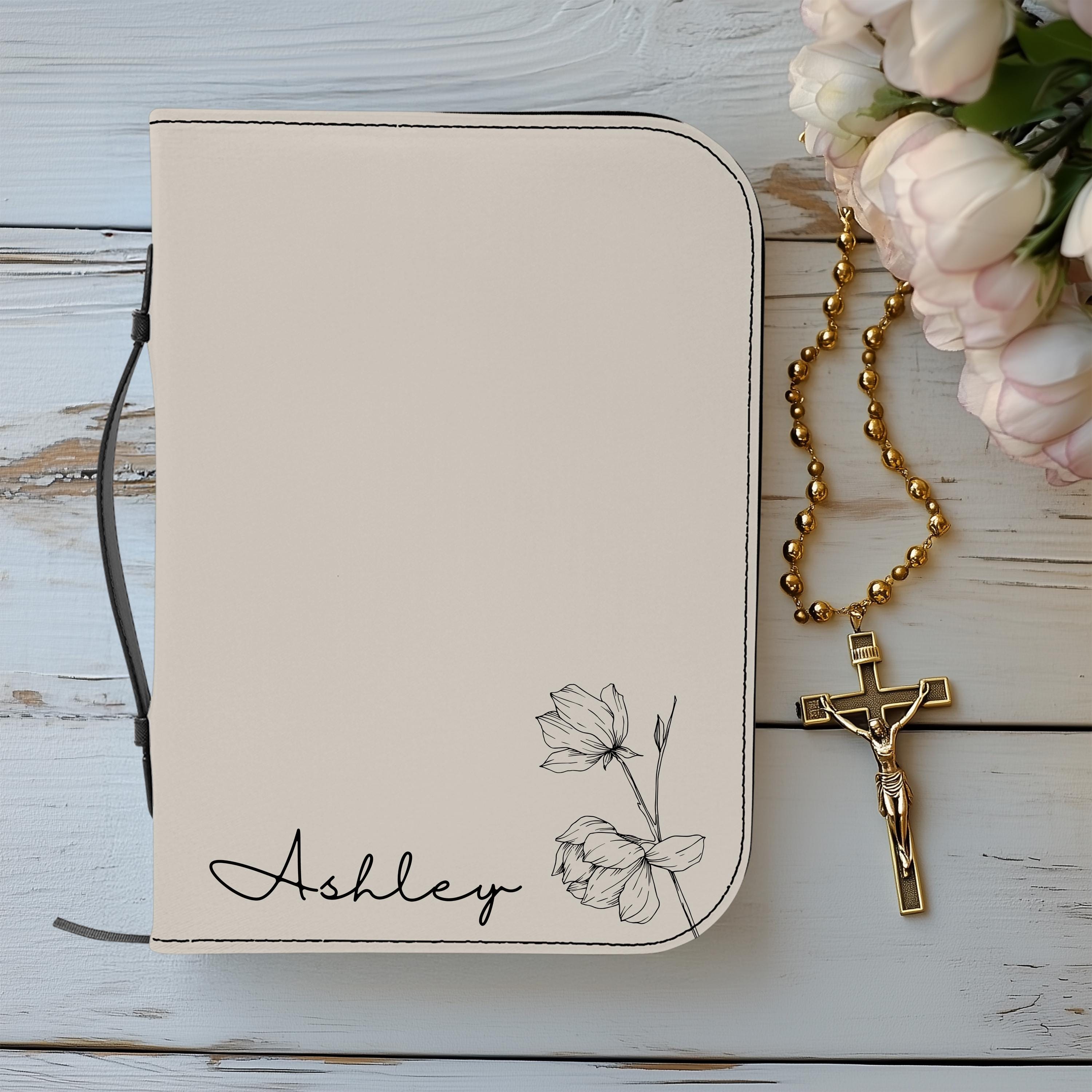 Personalized Bible Cover, Custom Floral Case for Bible, Case With ...