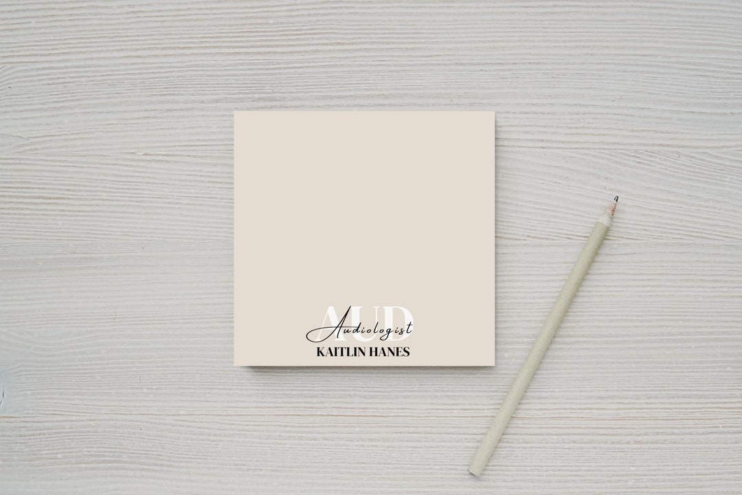 Personalized Audiologist Post-it® Note Pads, Audiologist Gifts, AUD ...