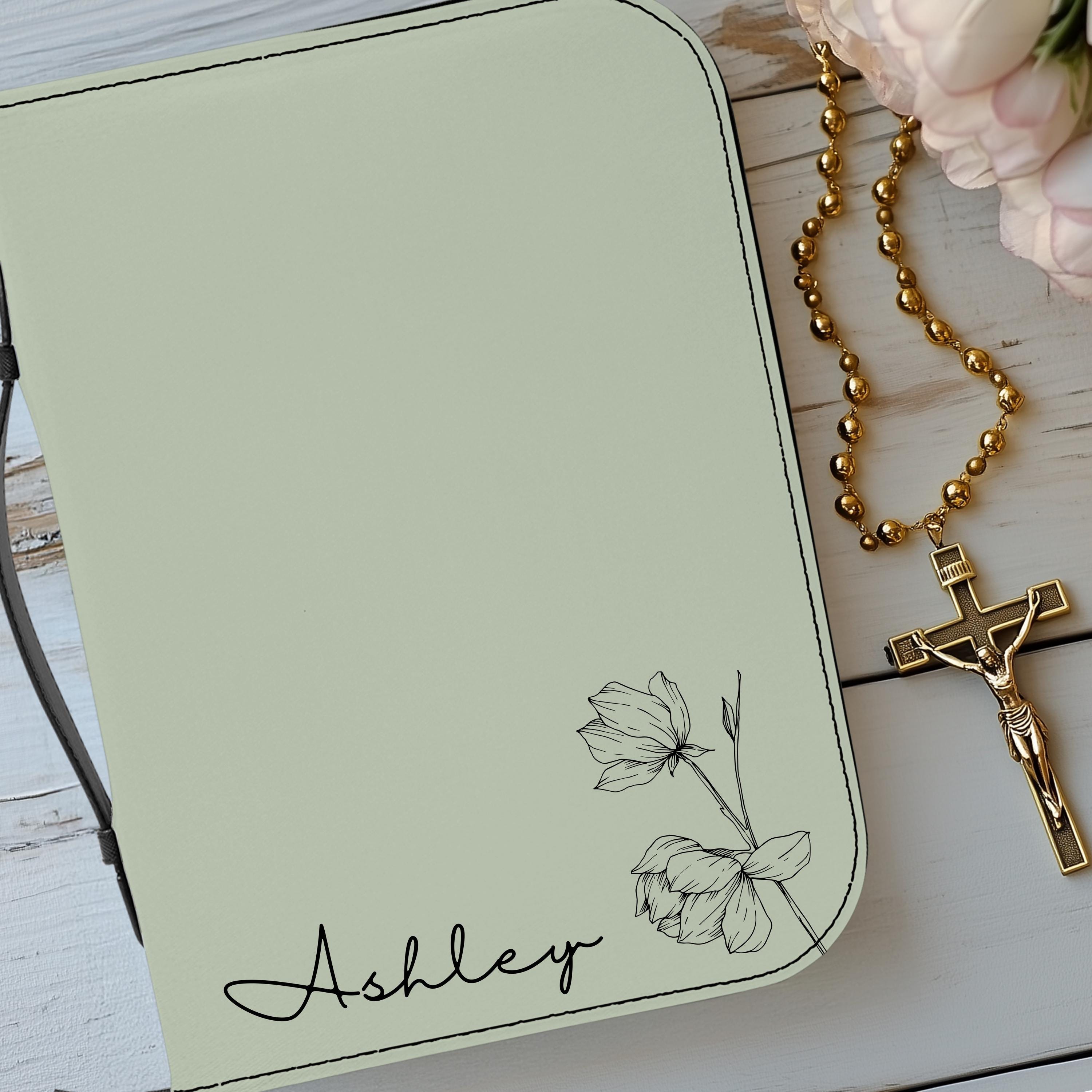 Personalized Bible Cover, Custom Floral Case for Bible, Case With ...