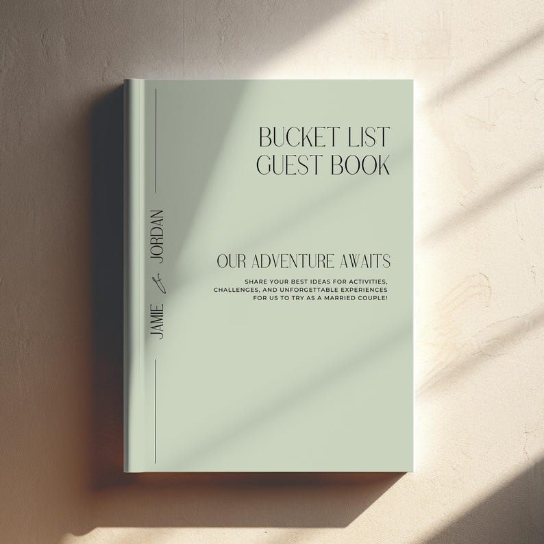 Bucket List Wedding Guest Book, Reception Signing Book, Gifts for ...
