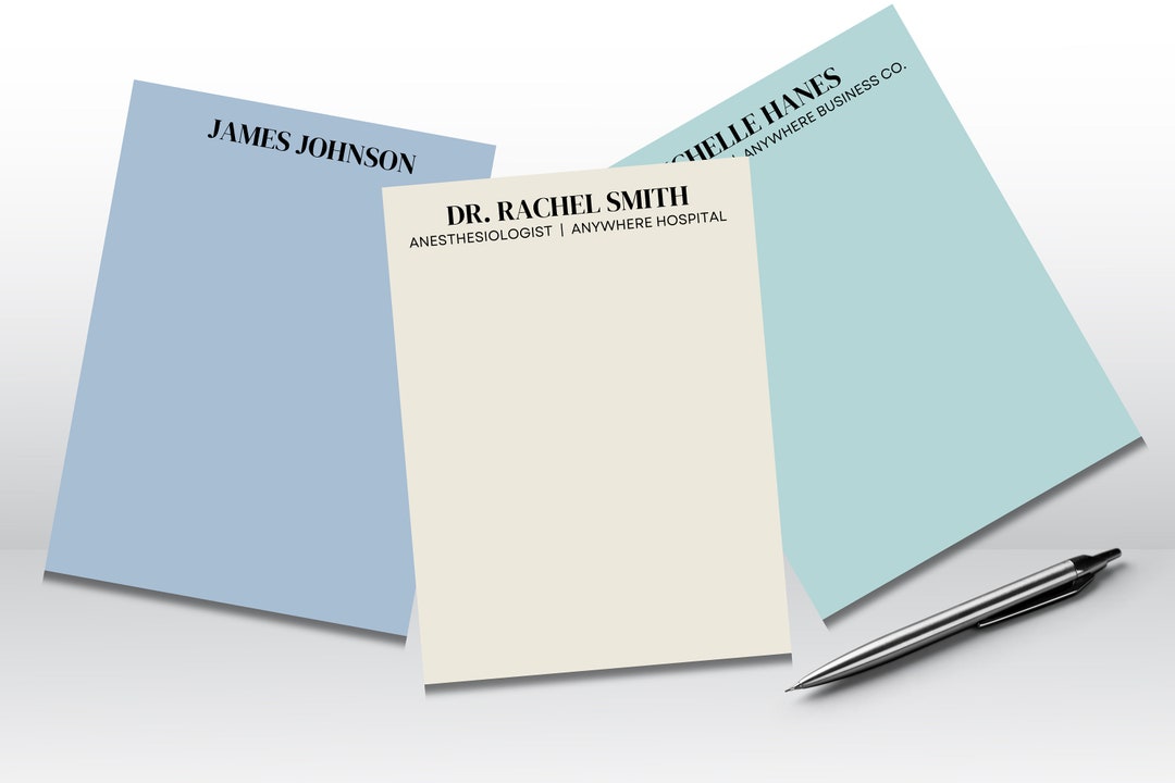 Personalized Professional Post-it Notes, Custom Sticky Notes, Name ...