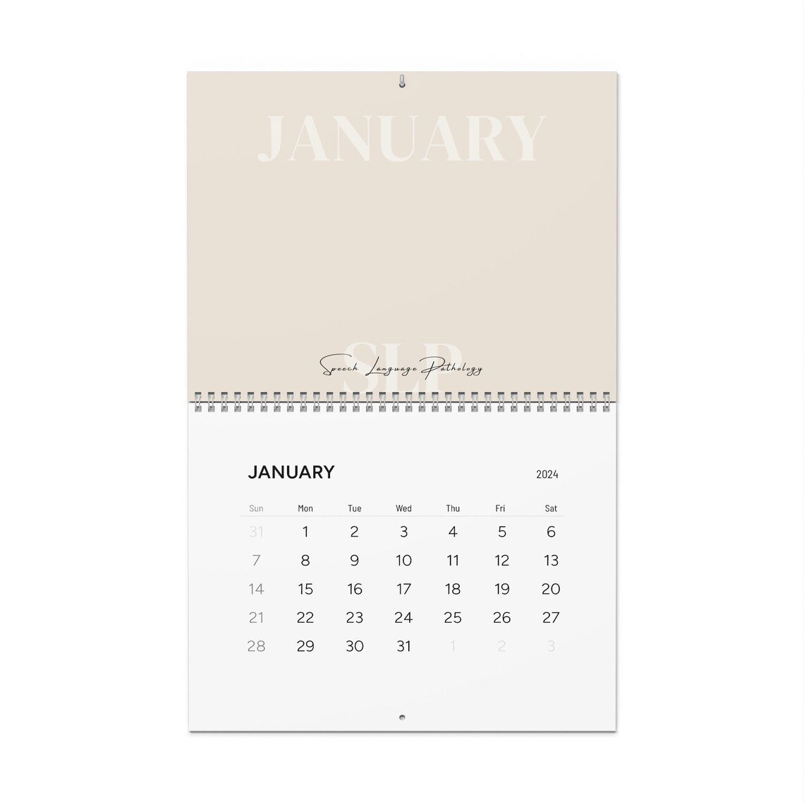 Personalized SLP Calendar, 2024 Wall or Desk Calendar, Speech Therapy ...