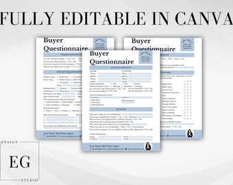 Buyer Questionnaire, Buyer Consultation Questionnaire, Buyer Intake ...