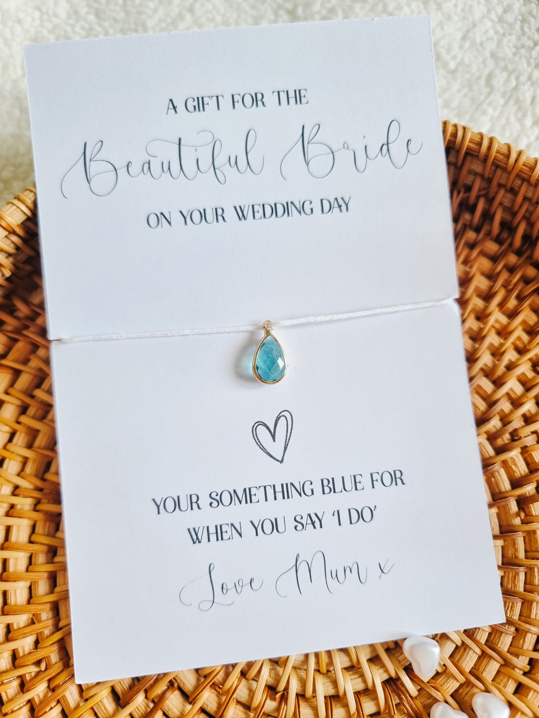 Something Blue, Gift for Bride, Morning of Wedding Gift, Something Blue ...