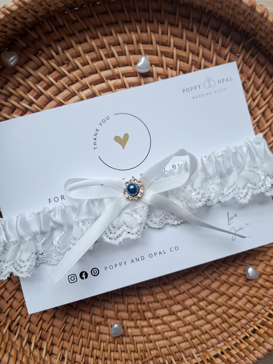 Personalised Garter Gift Set, Wedding Gift for Bride, Something Blue ...