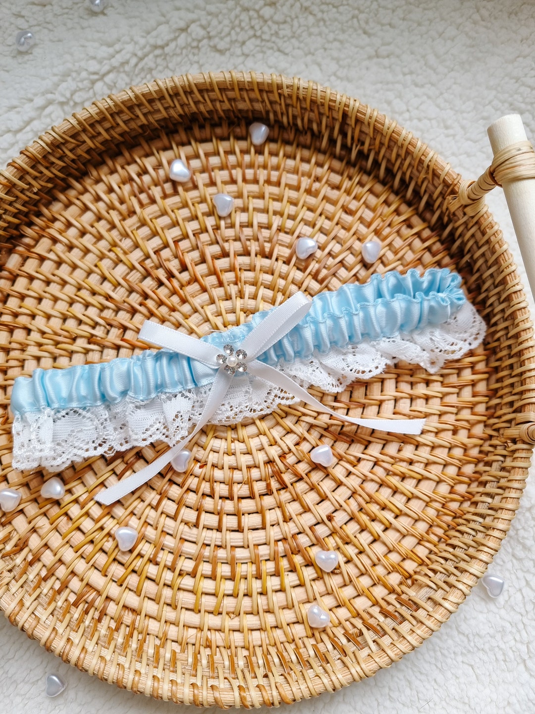 Personalised Garter Gift Set, Wedding Gift for Bride, Something Blue ...
